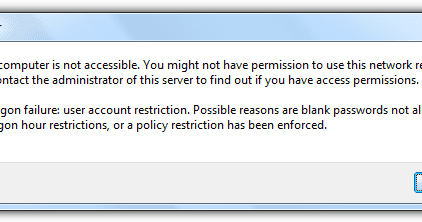 KUMPULAN GAMESZ: Mengatasi Logon failure: user account restriction ...