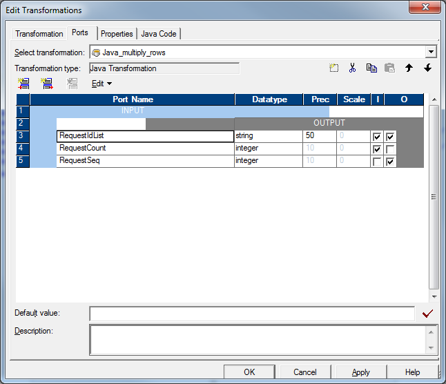 Informatica PowerCenter Notes: Multiplying rows with Java transformation