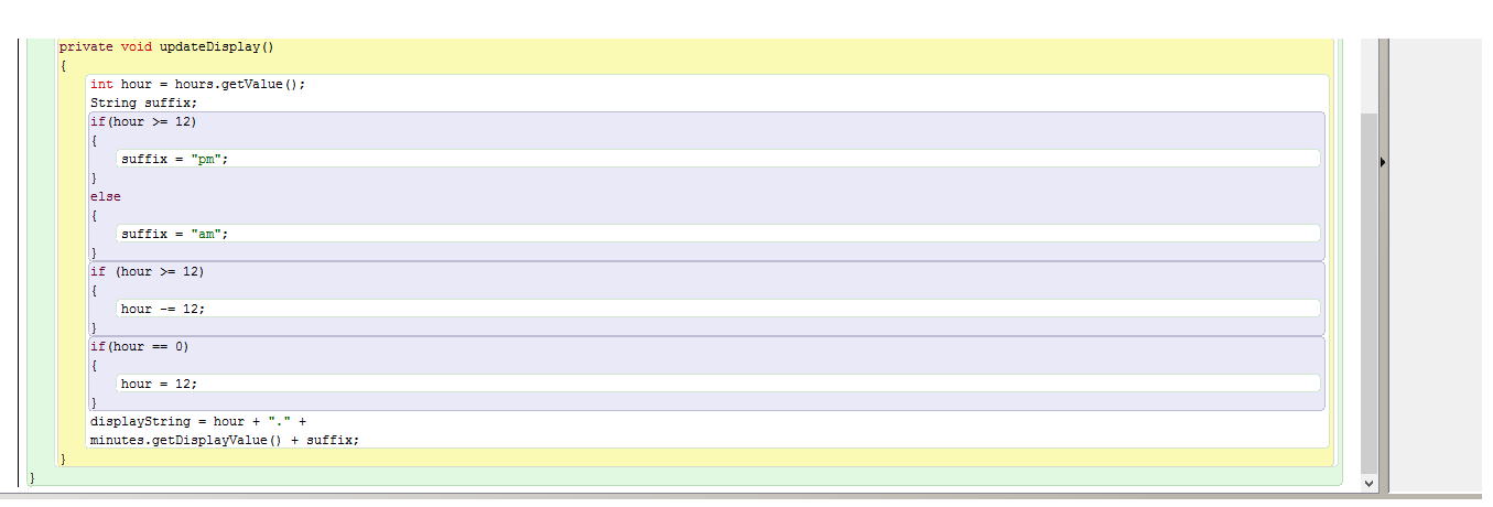 Object Oriented Programming: Clock Display in Java