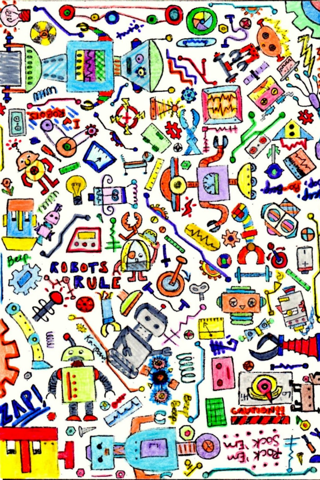 A-Robot-A-Day: Day 258 - Color Collage