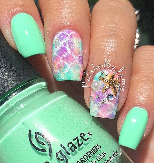 40+ Amazing Sea Nail Art Ideas