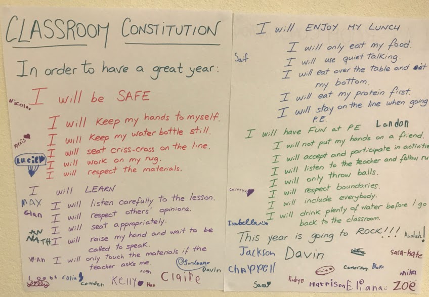 Our Classroom Constitution | Sustainable Montessori