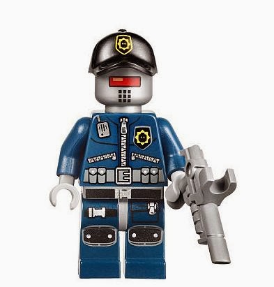 The LEGO Movie ROBO SWAT Robot Droid Police Cop Minifigure + Weapon Hat ...