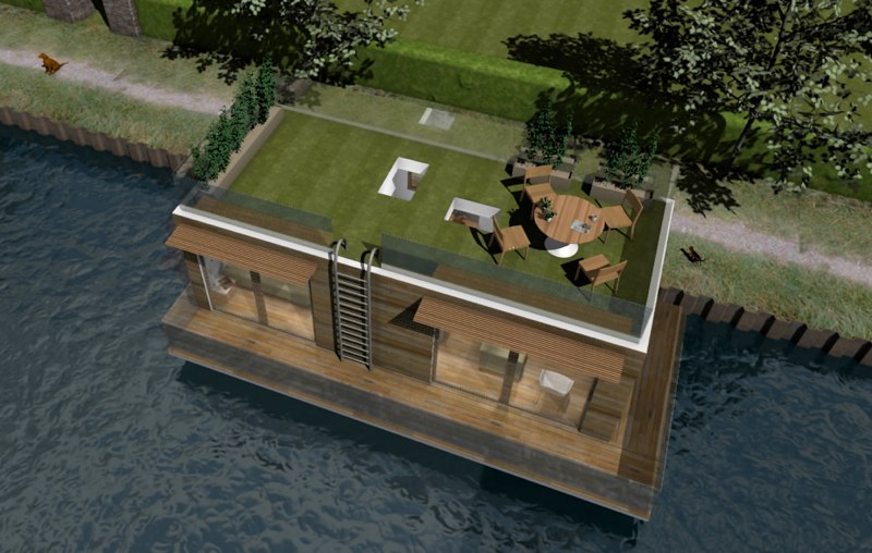 Shedworking: Floating garden office