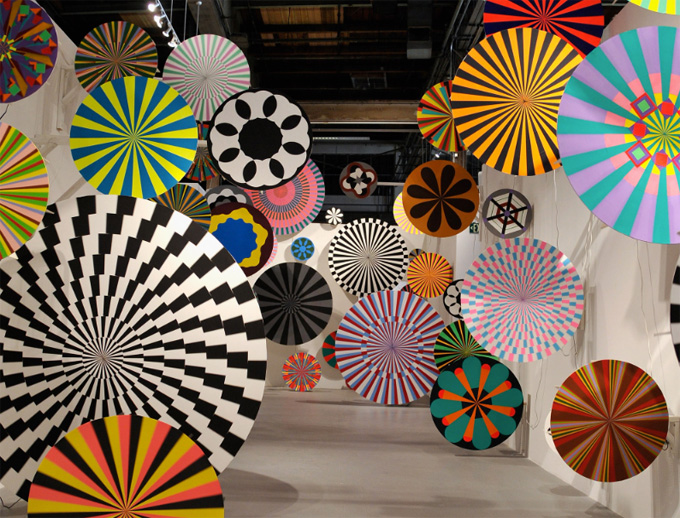 2wacky: Rainbow Pinwheel installation by Ara Peterson and Jim Drain