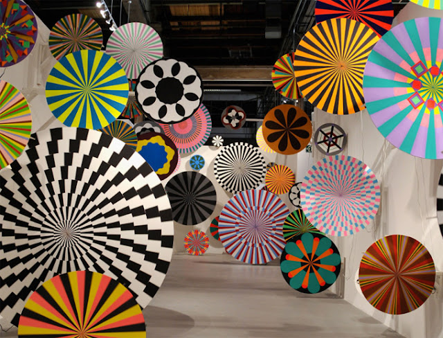 2wacky: Rainbow Pinwheel installation by Ara Peterson and Jim Drain
