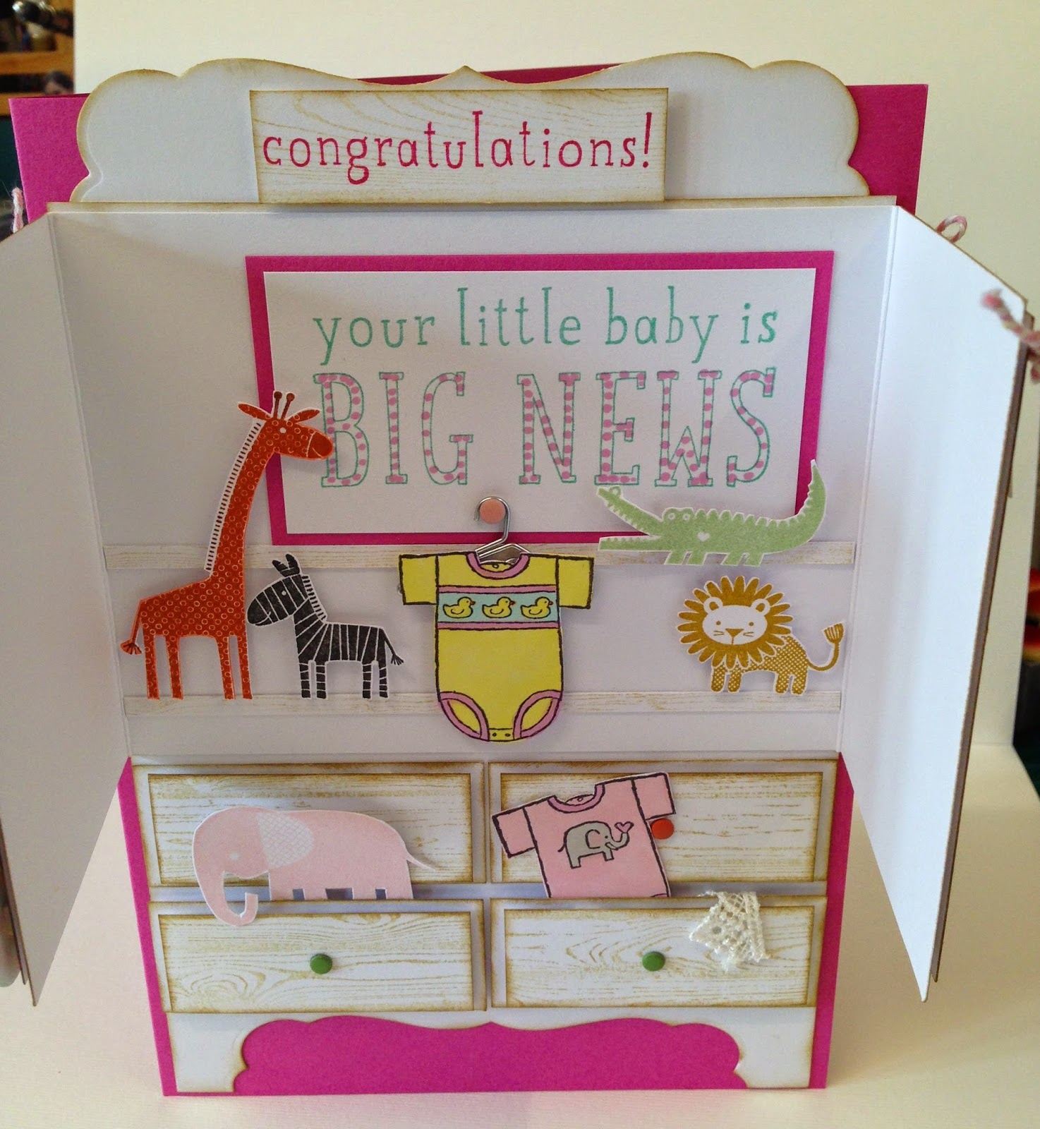 Susibee's Crafty Mess: A new baby card