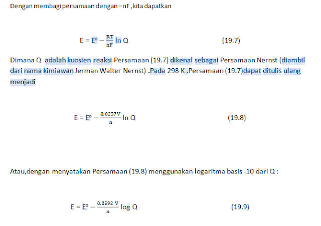 Chemis-try: Persamaan Nernst
