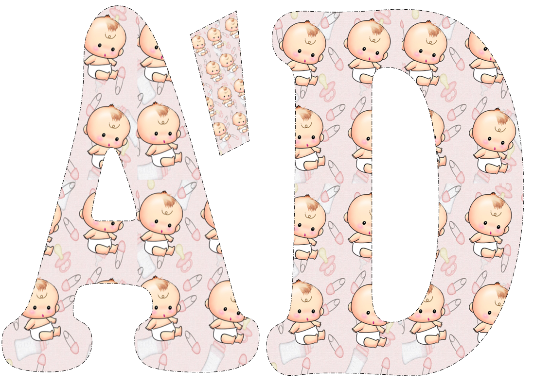 Letras Para Cha De Bebe Para Imprimir - FDPLEARN