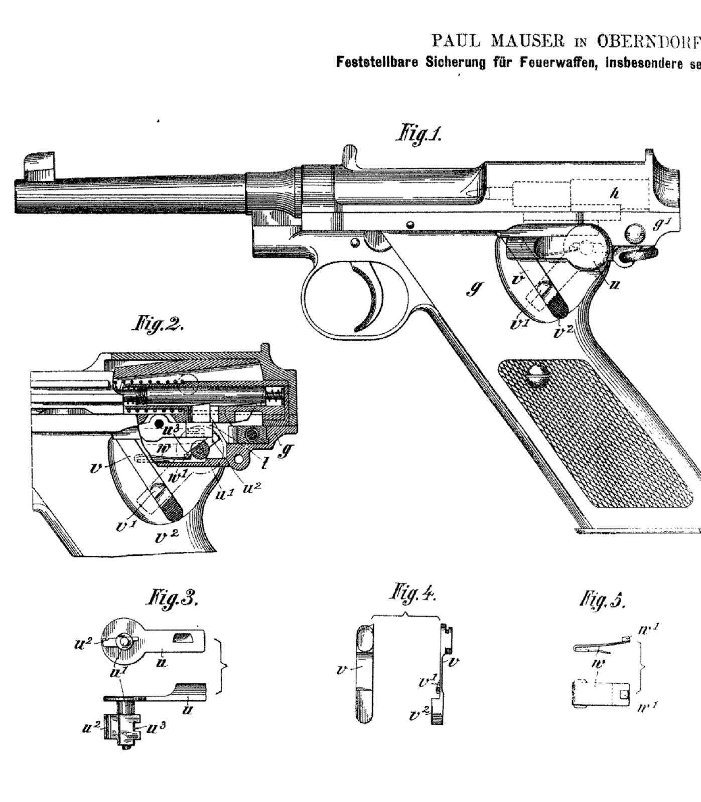 Experimental Mauser-Nickl Pistols 1916/1922 in 9 mm Para. 1 and 2 ...