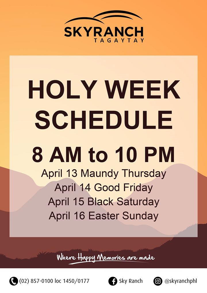 Manila Shopper: Holy Week / Lenten 2017 Schedule of Malls, Supermarkets ...