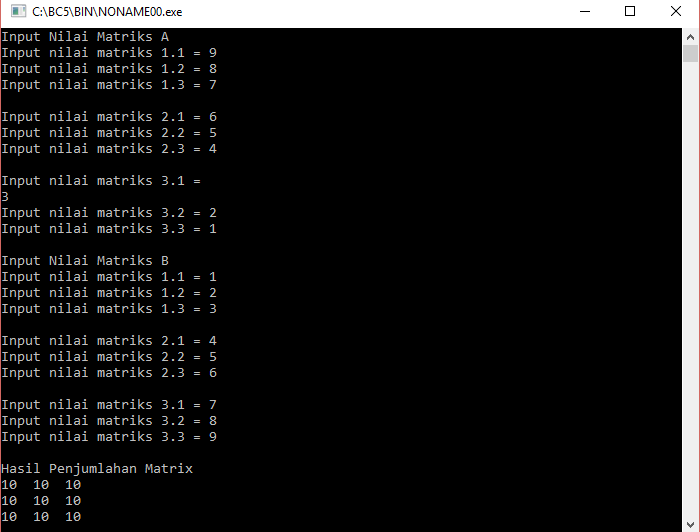 Program C++ Penjumlahan Matriks Dengan Array - Dunia Blogger Program C++ Penjumlahan Matriks Dengan Array - Dunia Blogger