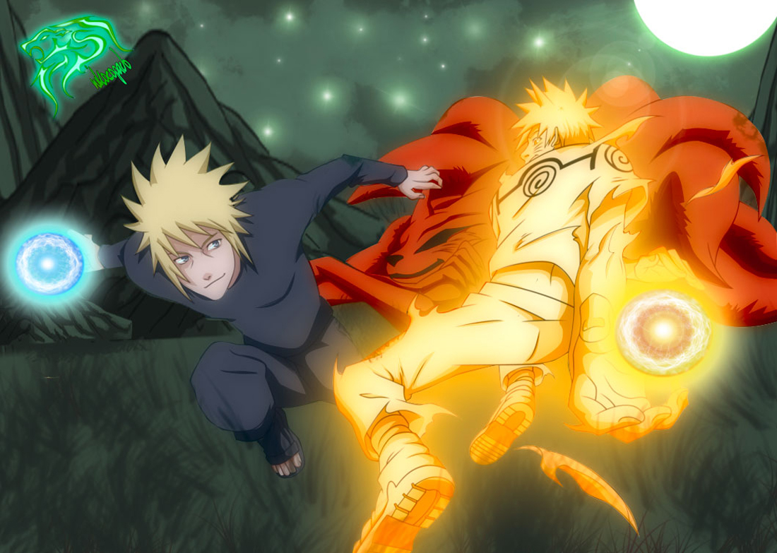 hd wallpaper: Minato Naruto Resengan Fighting 0943