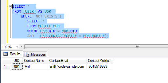Use Of Exists And Not Exists In Sql Server Interview Questions
