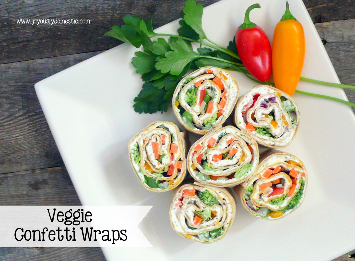 Joyously Domestic: Veggie Confetti Wraps