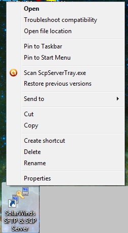 ...The Packet...: SolarWinds SFTP & SCP Server Running Problem
