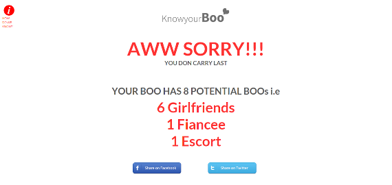 Knowyourboo.com - find out if your boo has another boo!