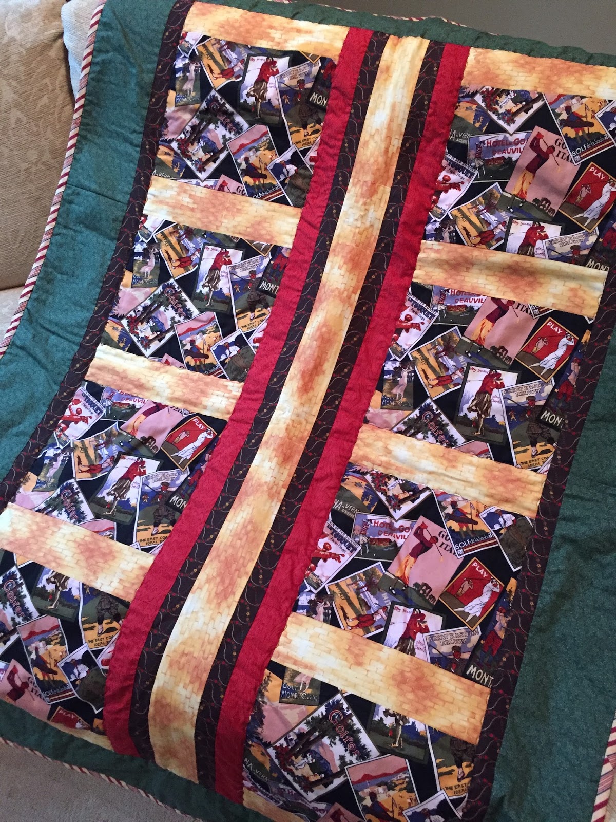 Katie's Comforters Guild: Dawn's Golf Quilt