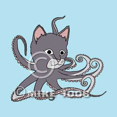 mike joos art: Cat Octopus
