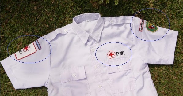 Contoh Pemasangan Badge pada Baju PMR Madya atau SMP | ATRIBUT PMR