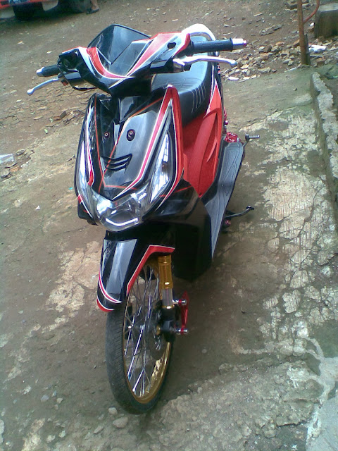 Modifikasi Honda Beat F1 Warna Hitam | Wallpaper Modifikasi Motor