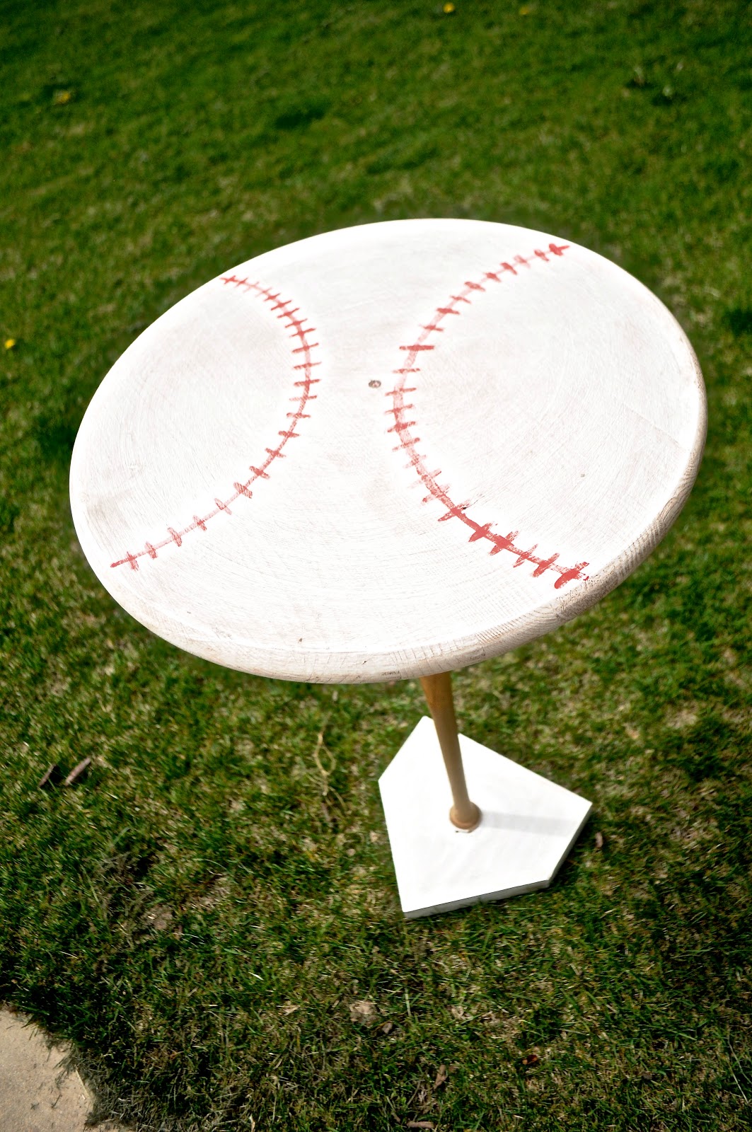 Always Chasing Life: Baseball Side Table