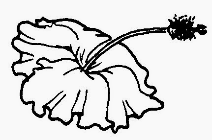 Dunia Sekolah: Gambar Hitam Putih (Drawing) - Bunga & Pokok