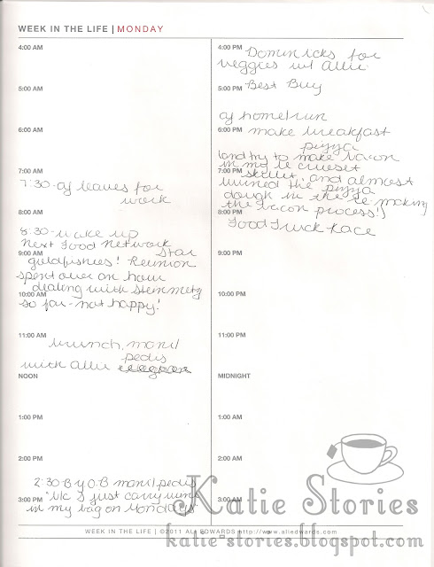 Katie Stories {Scrapbook + Crafting Blog}: A Week in the Life 2011: Monday