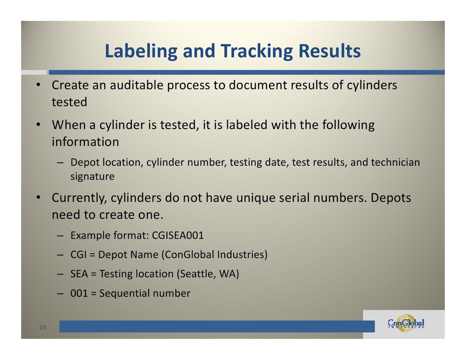 3. Refrigerated Cylinder Testing Procedures