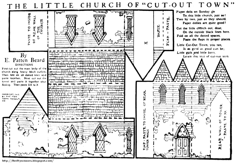 Little Church from Cut-Out Town | Thrifty Scissors