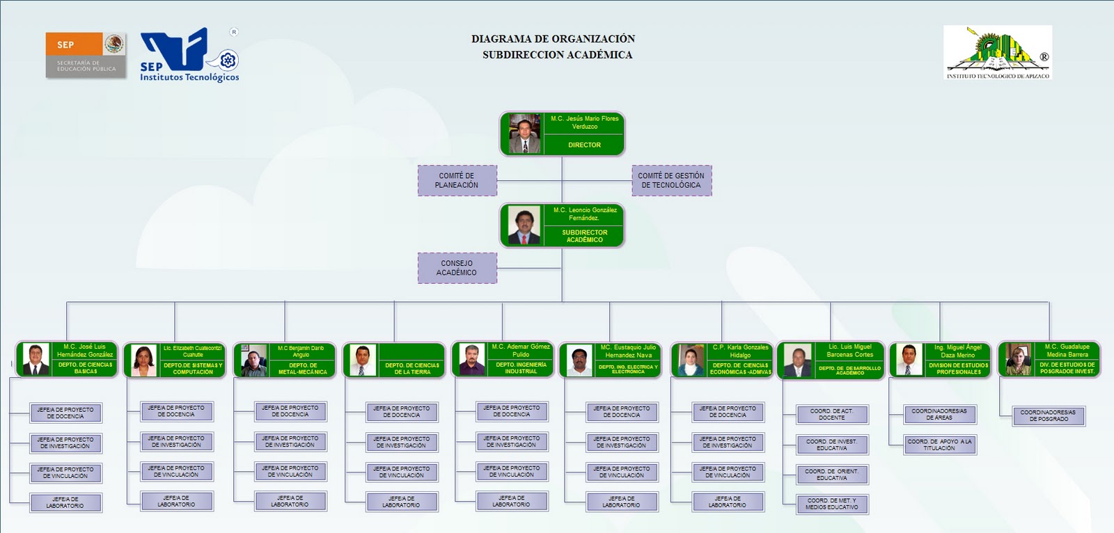 Organigrama: Organigrama Académico