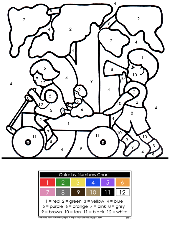 Crayon Palace: Color-by-number: The Wagon Ride