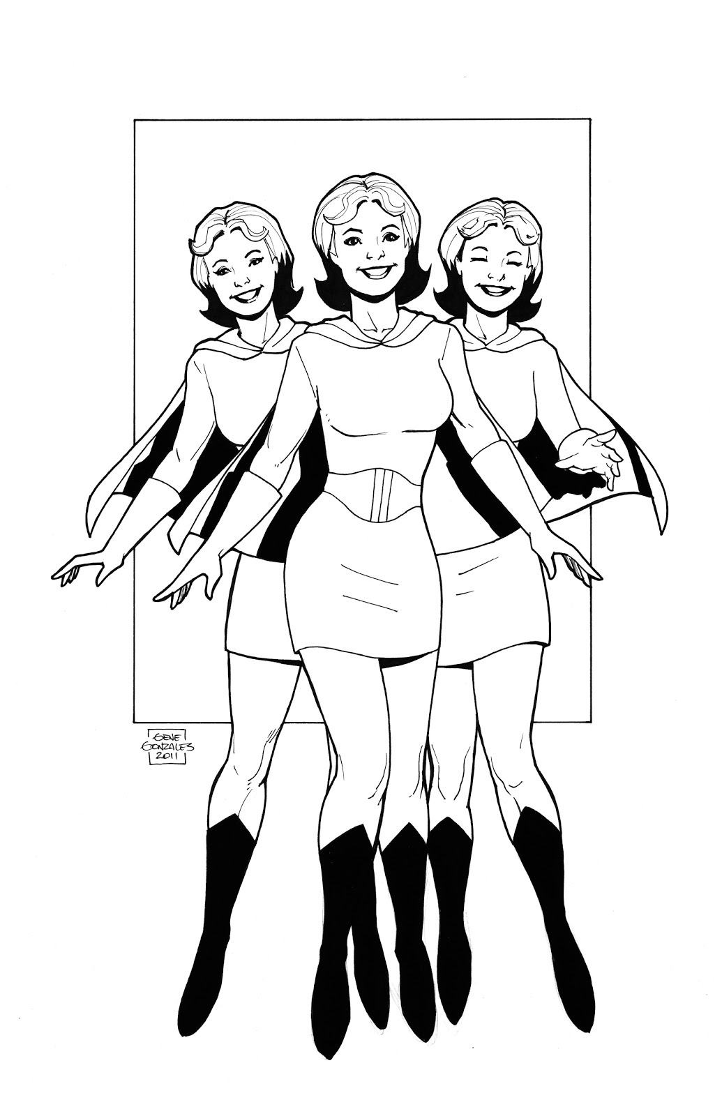 Gene Gonzales' Sketches & Other Silly Stuff: Triplicate Girl ...