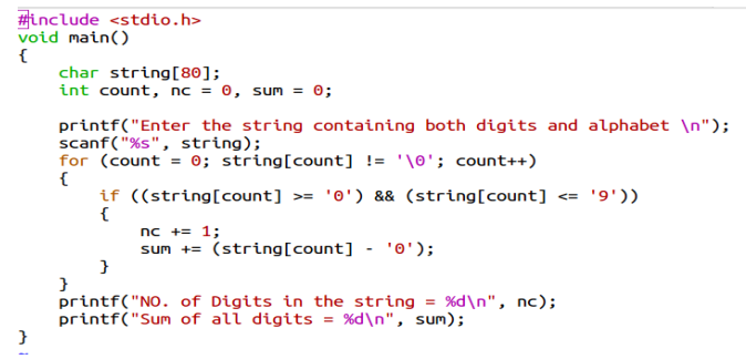 Count The Sum Of Numbers In A String ~ College Term Work Blog