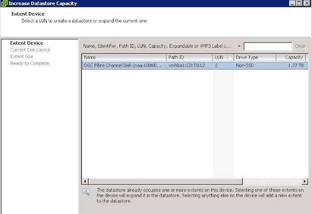 Kyle's Blog: Expanding a VMware datastore!