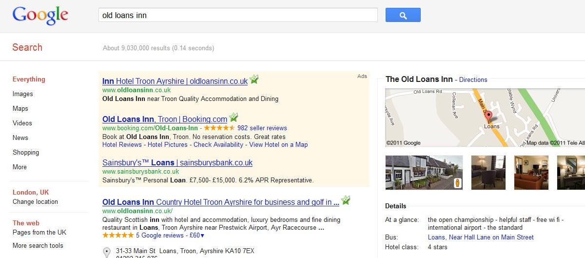 Plan B2B: New Google Search Features Places Top Right?