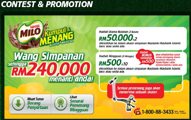WIN CONTEST: Win RM 50,000 Cash with Milo