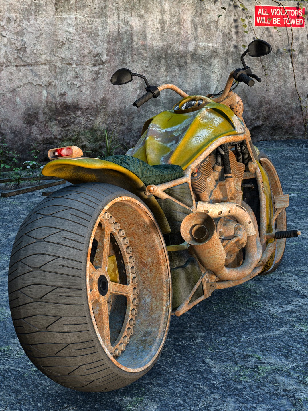 Bagged Rust Motorcycle