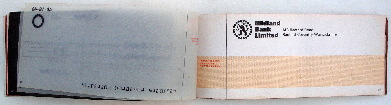 Past Print: How a C//EQUE book works / Midland Bank / 1969