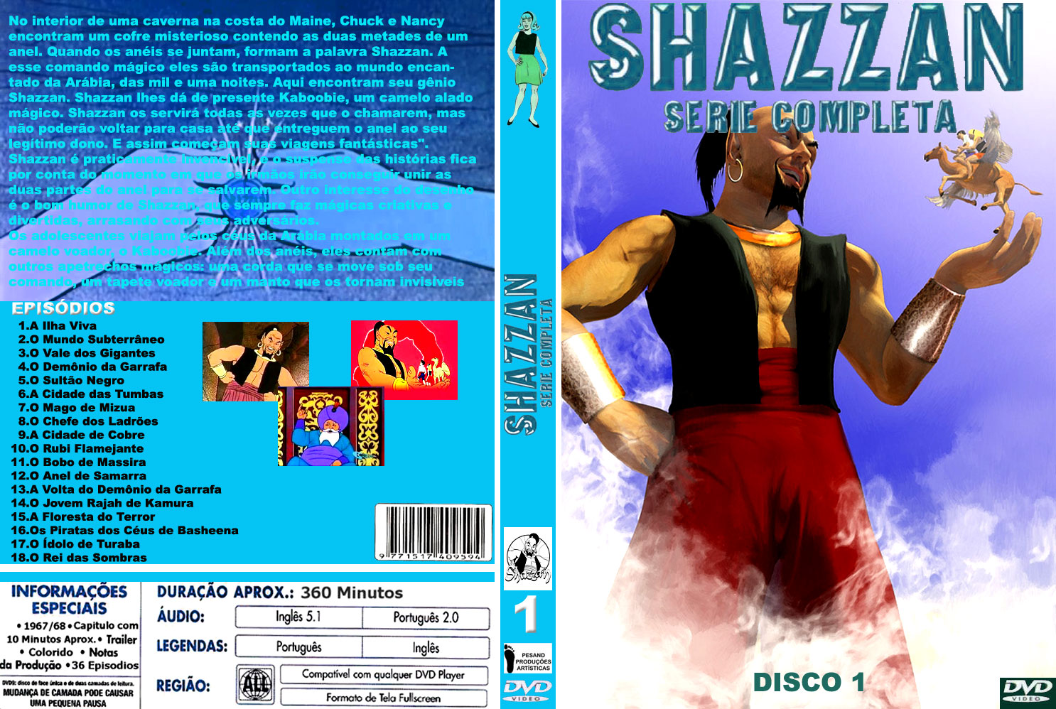 CAPAS EM SÉRIE: CAPAS DVD SHAZZAN