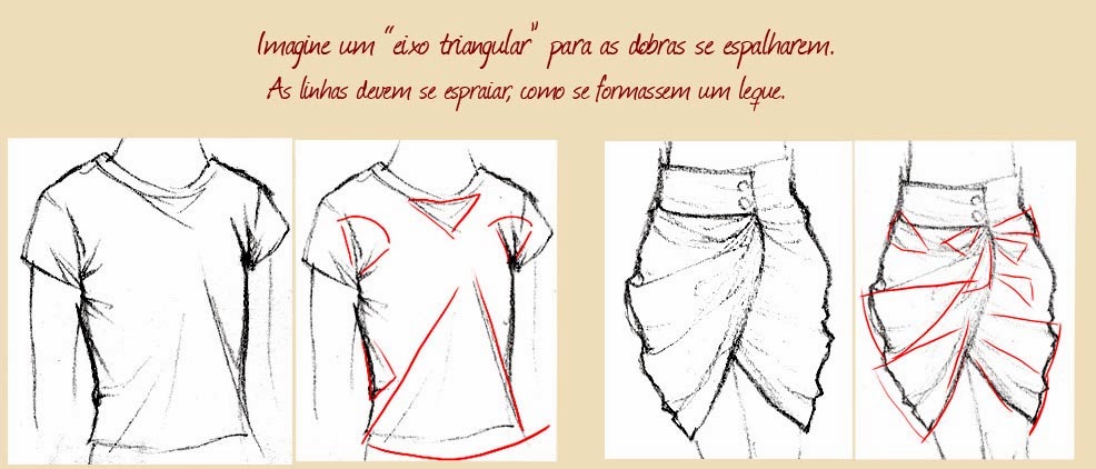 365 dias desenhando: Tutorial, como desenhar roupas.
