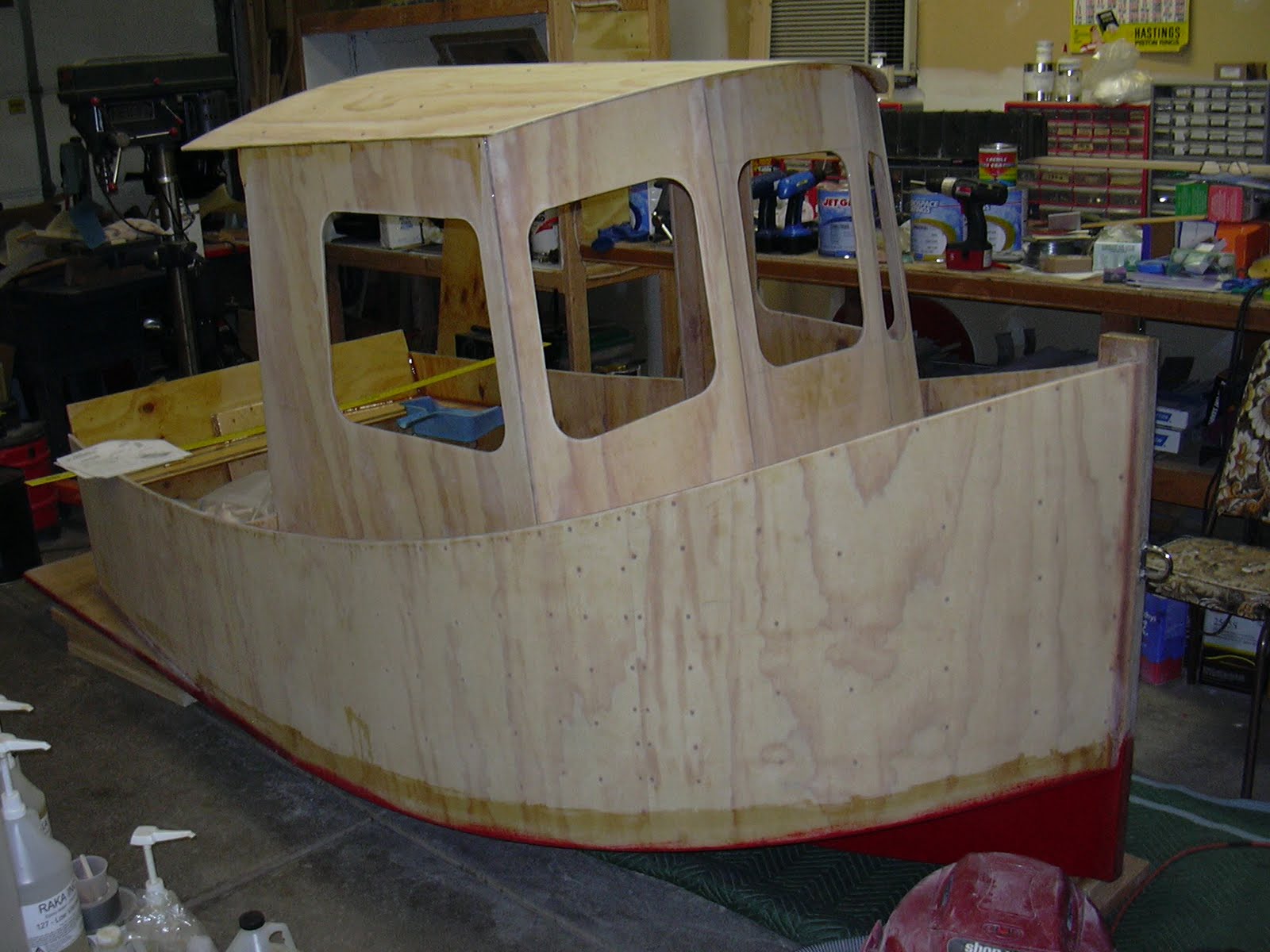 Todd's Mini-Tug Boat Building Journal: Cabin Top Epoxied/Side Decks ...