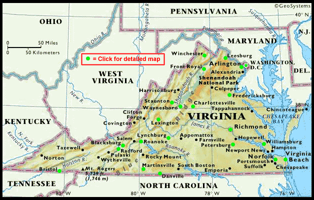 Map Of Virginia Rivers And Lakes - United States Map