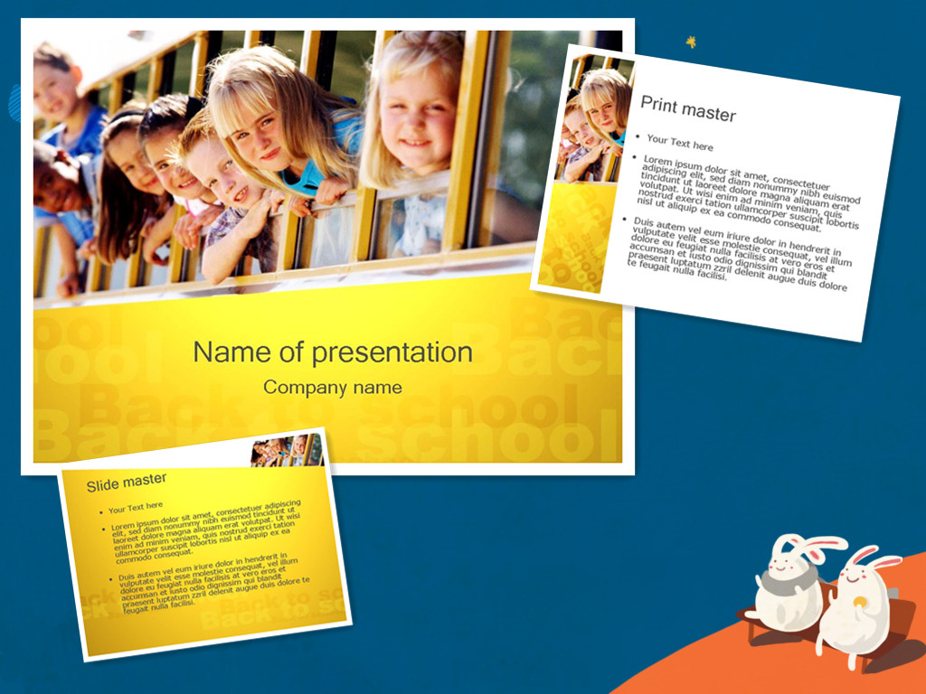Cute student PowerPoint Template 1