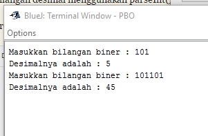 :: Ini Blog ::: Program Java Konversi Biner ke Desimal