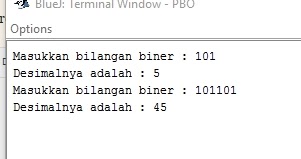 :: Ini Blog ::: Program Java Konversi Biner ke Desimal