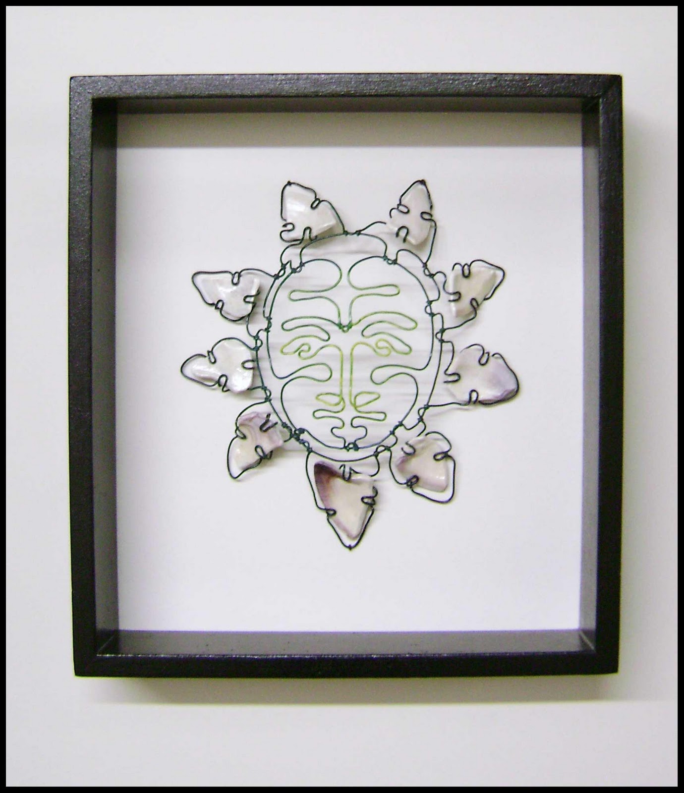 LaVern David Thompson Art Studio: Colorful Shell Wire Sculpture