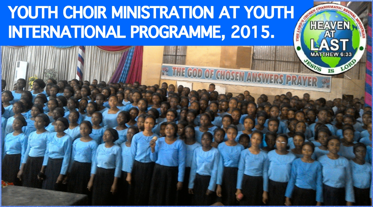 YOUTH CHOIR MINISTRATION AT THE YOUTH INTERNATIONAL PROGRAMME.