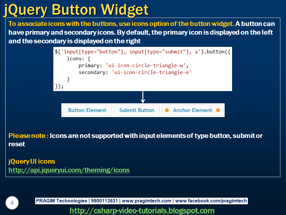 Sql Server Net And C Video Tutorial Jquery Button Widget