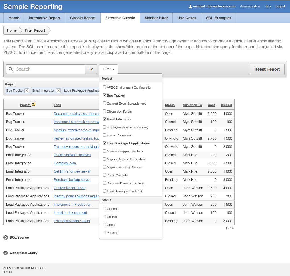 Oracle Database Development Tools (ODDT): APEX 4.2.3 enhances sample ...